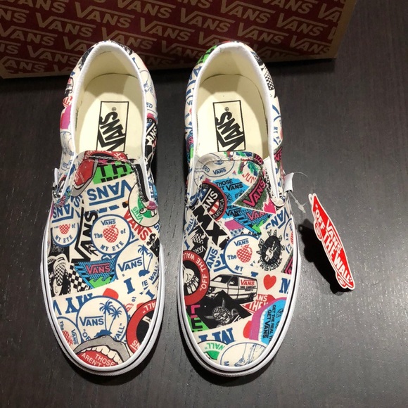 Vans | Shoes | Vans Classic Slipon Vans Mash Up Stickers | Poshmark